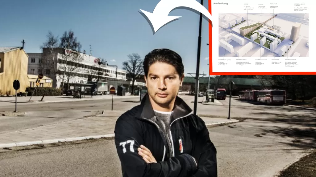 Skyskrapa och radhus på tak i vision för Hallunda C | Mitt i