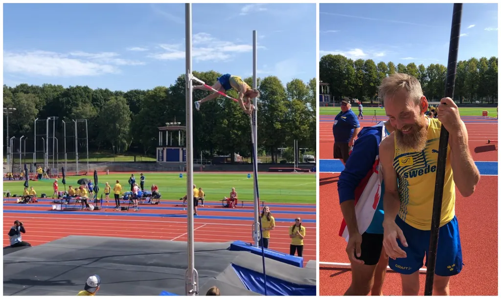 Medaljregn i stavhopp för veteraner | Mitt i